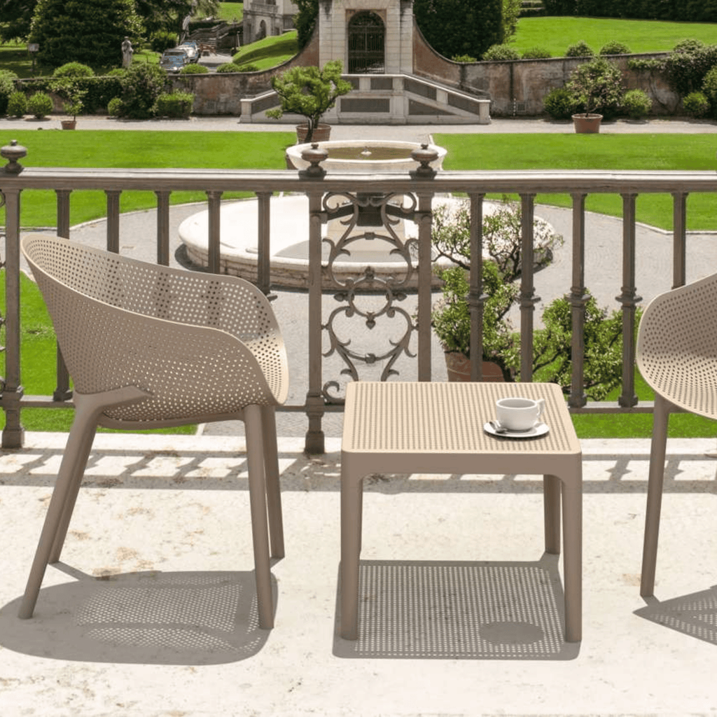 Siesta Sky Side Table 60x50cm Taupe | Outdoor Furniture Brisbane