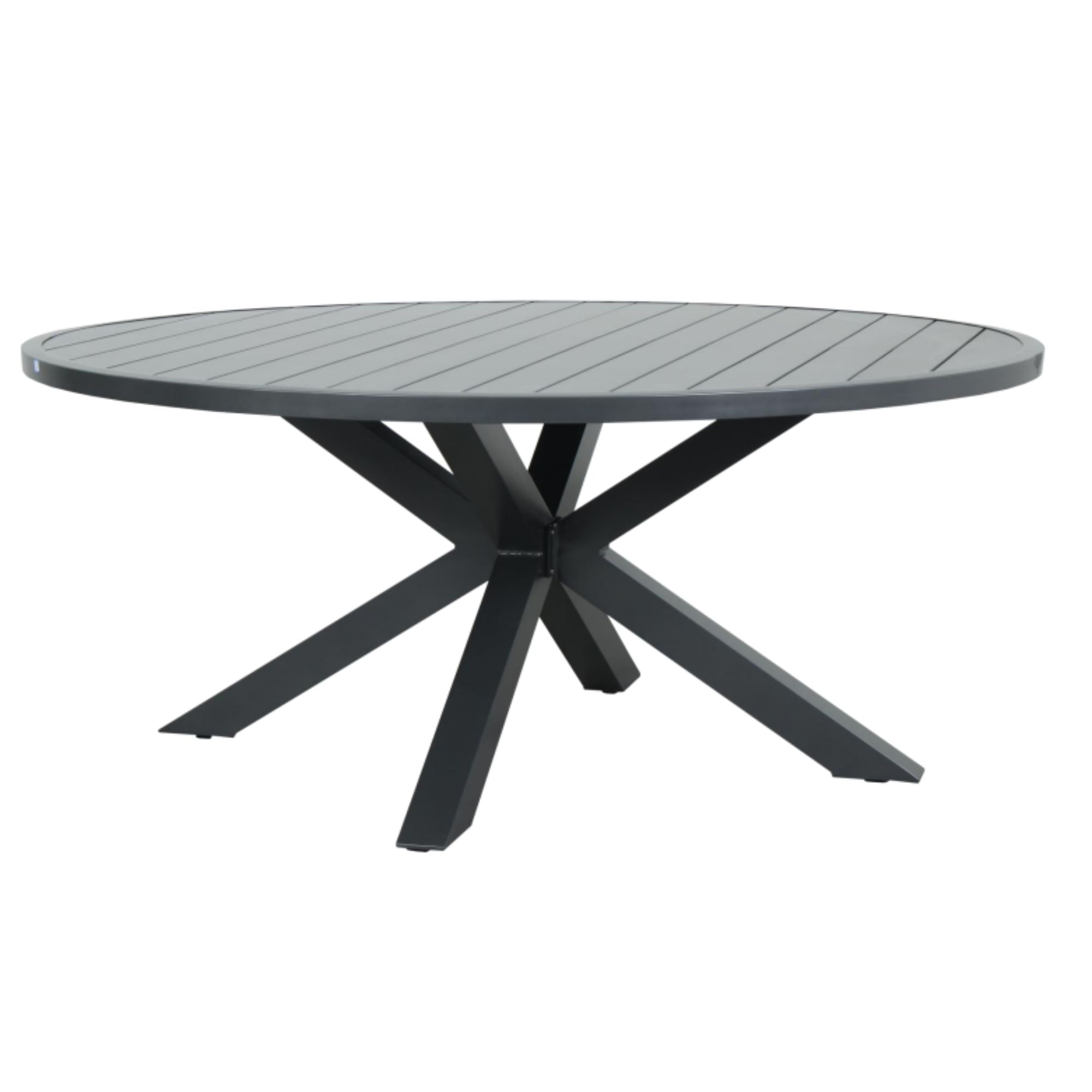 Matzo Round Outdoor Dining Table 170cm - Gunmetal Grey