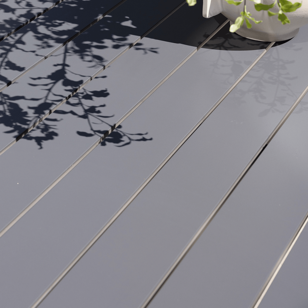 Mesa Slat 200x100cm Dining Table - Charcoal