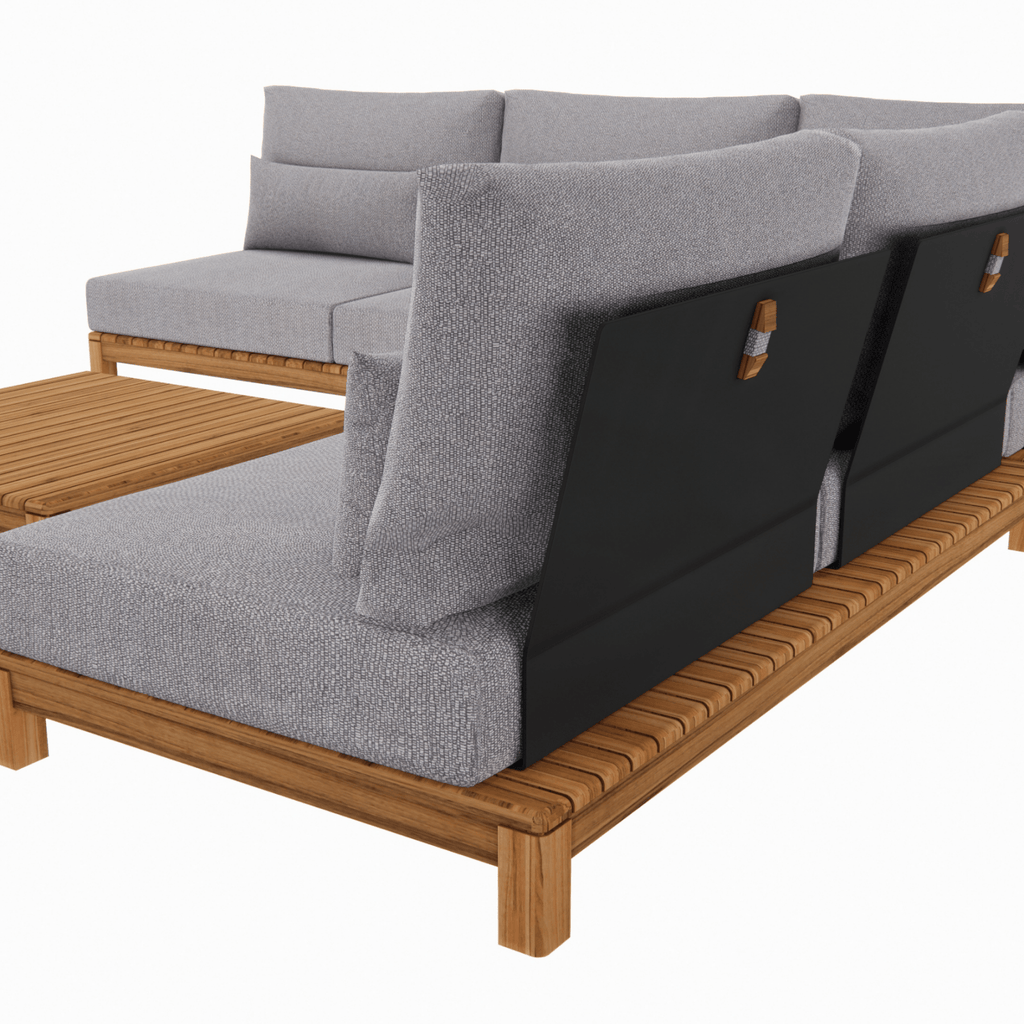 Pierre 4-Piece Corner Teak Lounge - Luxury Modular Outdoor Furniture ...